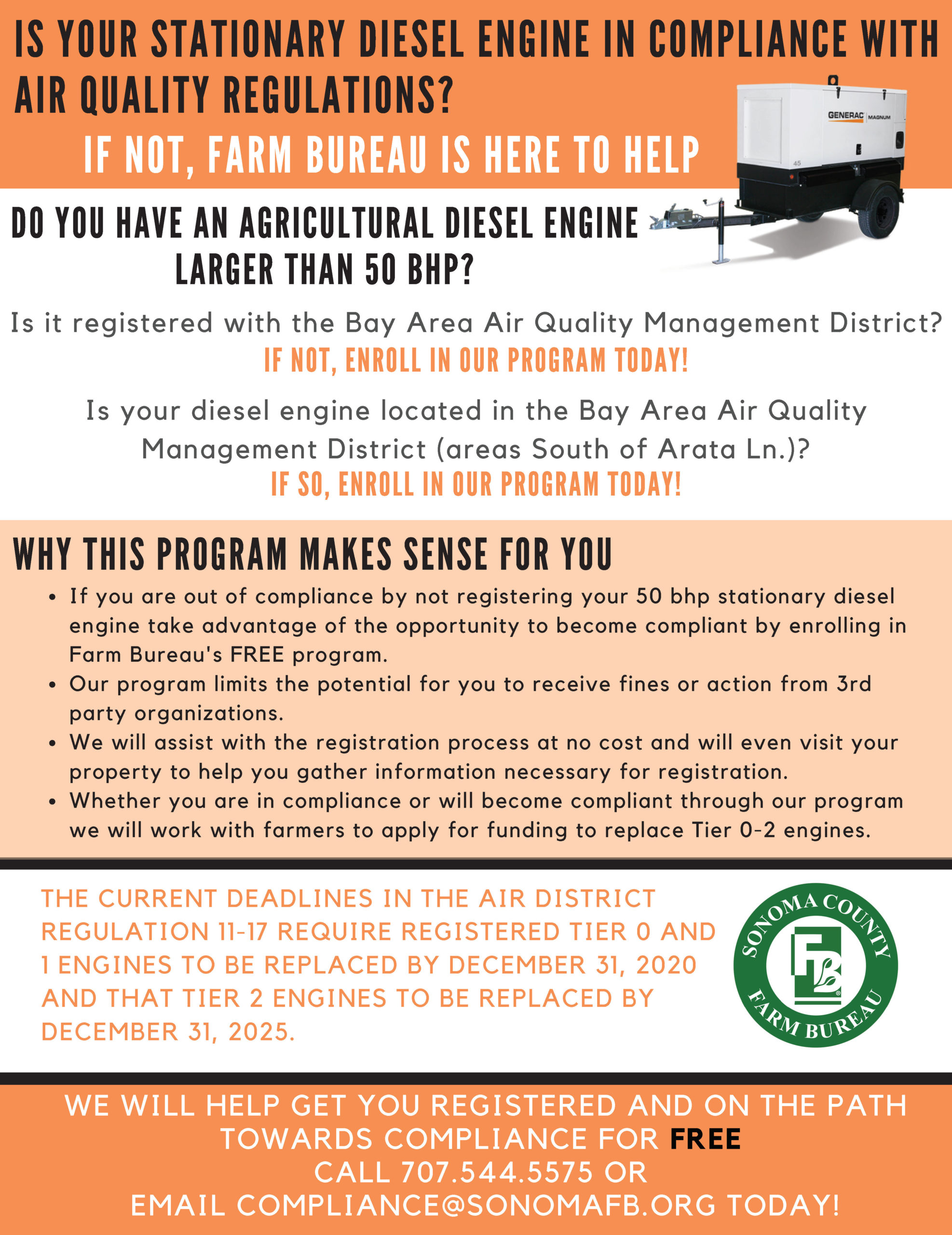 Stationary Diesel Engine Compliance Assistance from Sonoma County Farm ...